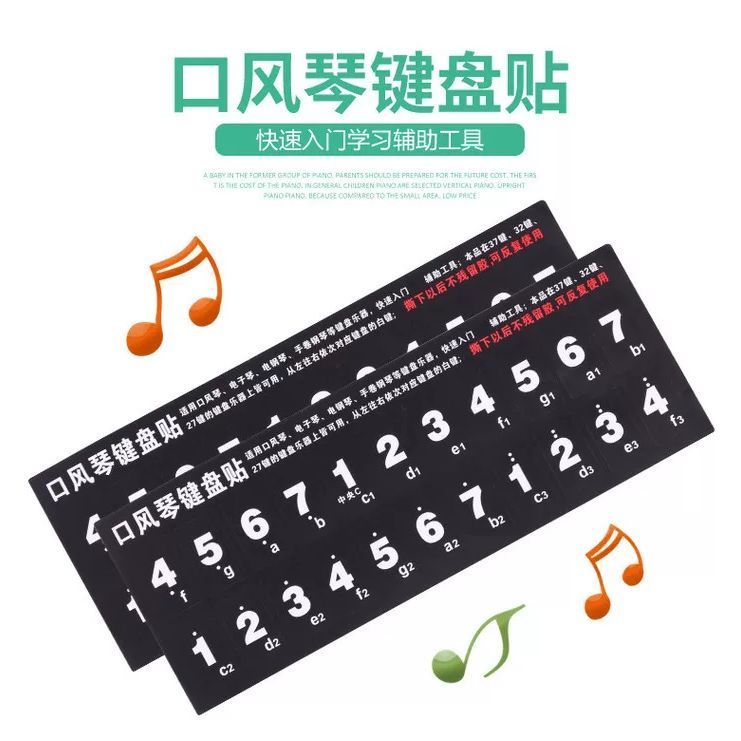 Beginner Sticker Organ Scale Sticker Keyboard Sticker Organ Chimei ...