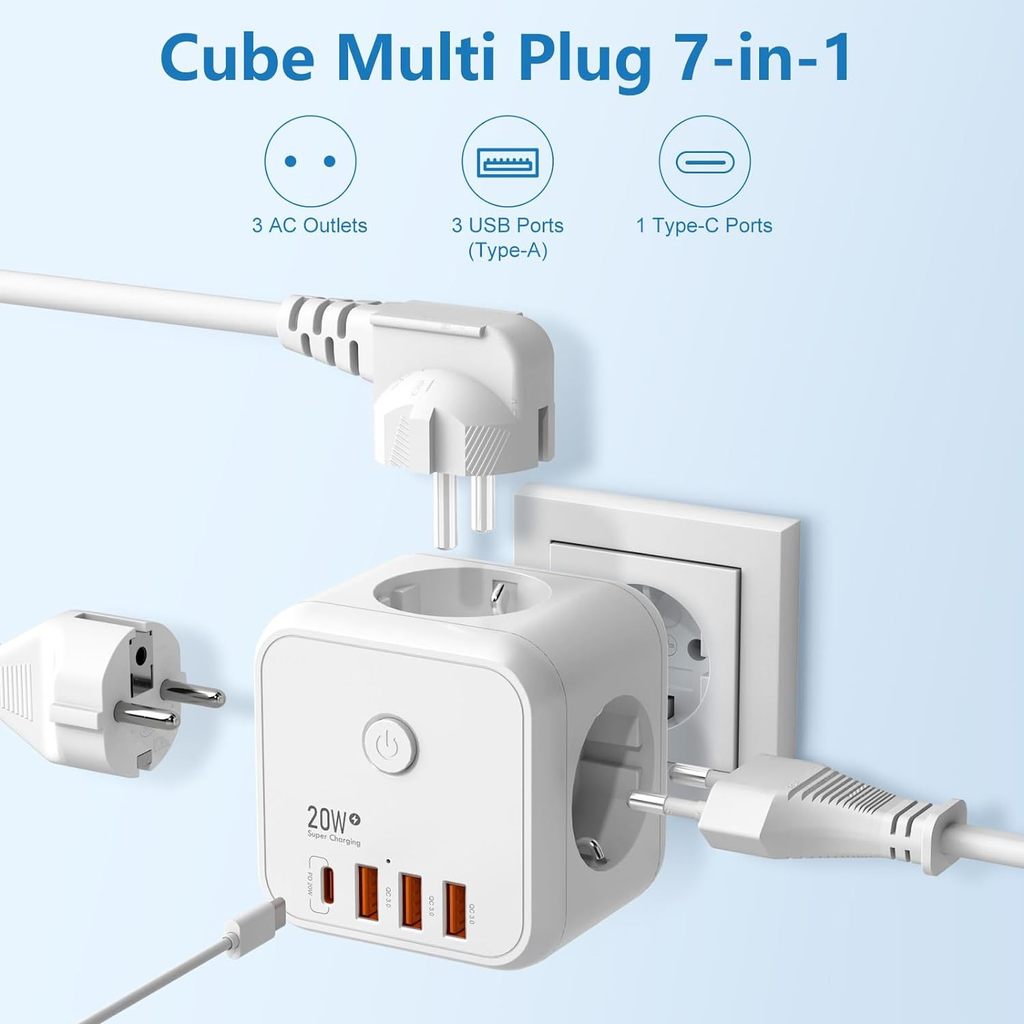 European Standard Cube Socket German Standard Extension Power Strip ...