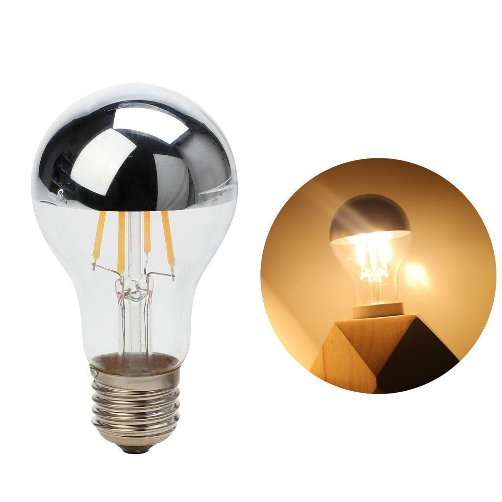 Vintage Edison Retro E27 A60 LED Filament Light bulbs 220V 4W Half ...