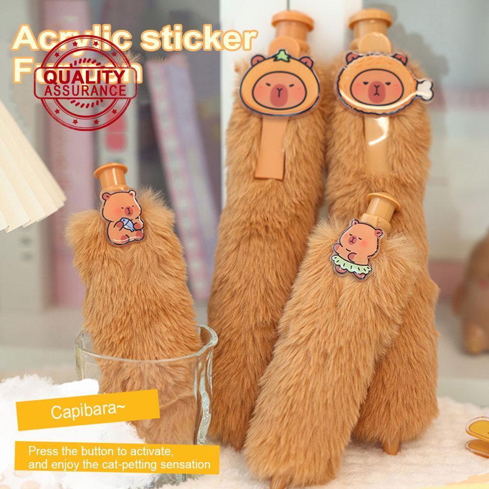 Cute Capybara Big Ballpoint Pen Creative Plush Capybara Large Writting ...