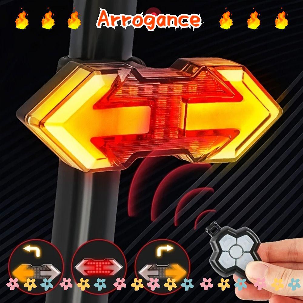 ARROGANCED Bicycle Turn Signal, Waterproof Rechargeable Smart Bike ...