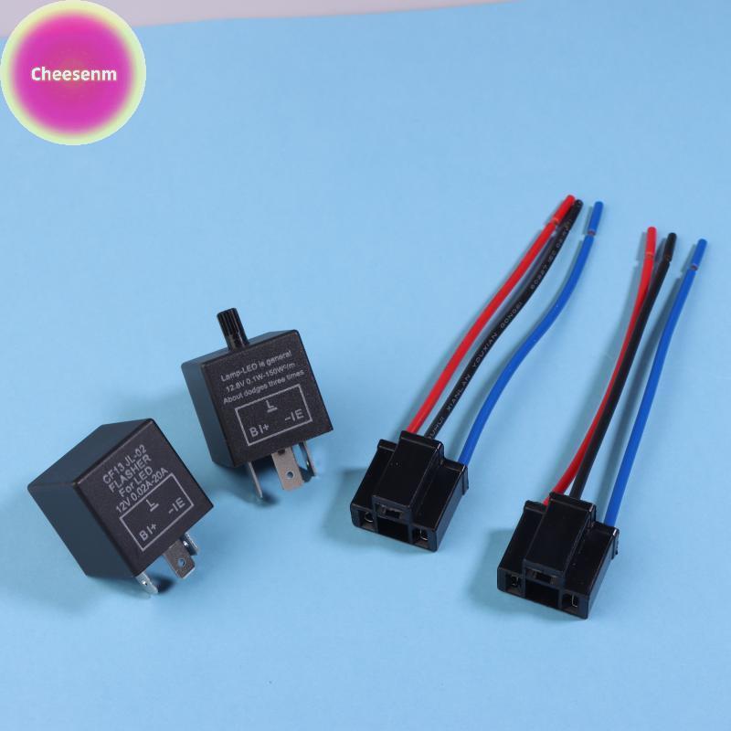 Cheesenm 12V 3‑PIN Adjustable LED Flasher Relay Turn Light Blinker For Automotive Motorcycle 3 ...