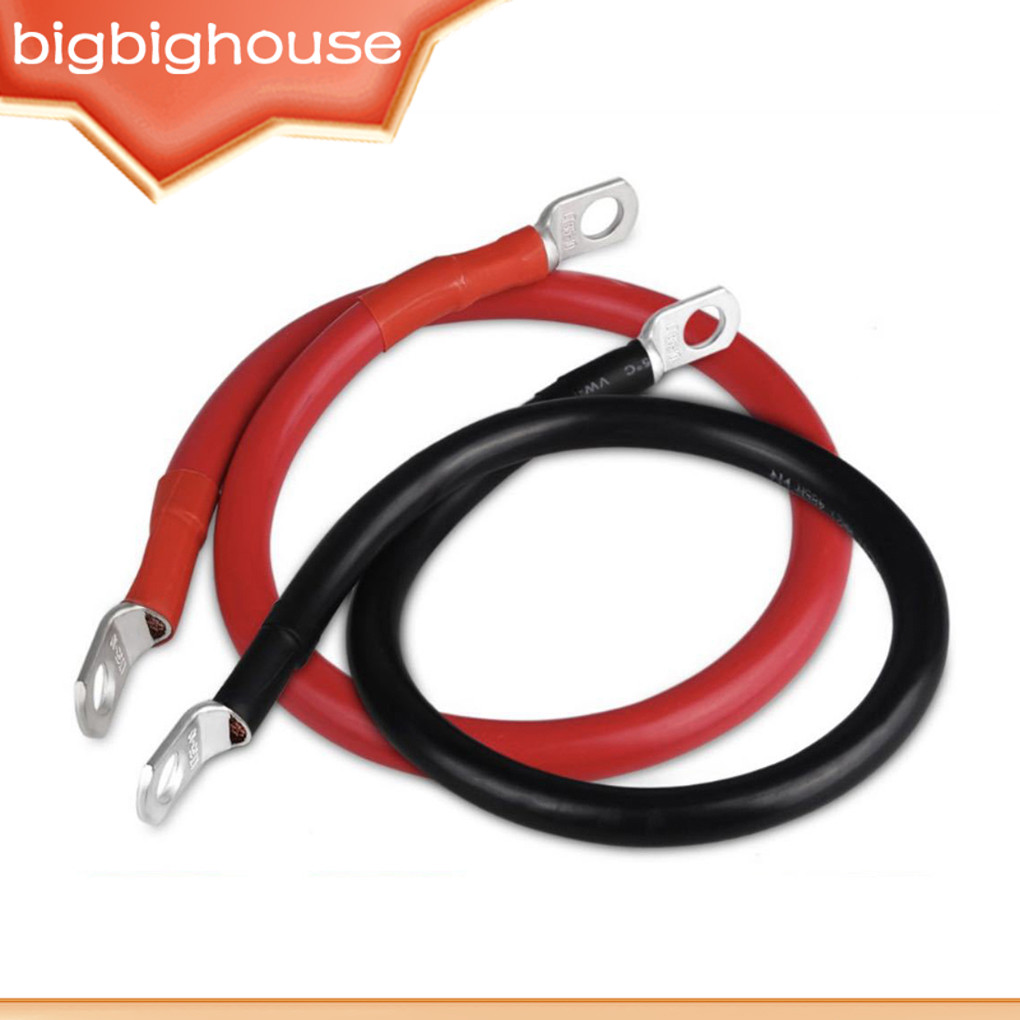 1/2 2pcs High-quality PVC And Metal Cable Lugs Red Black For 20mm² 4 ...