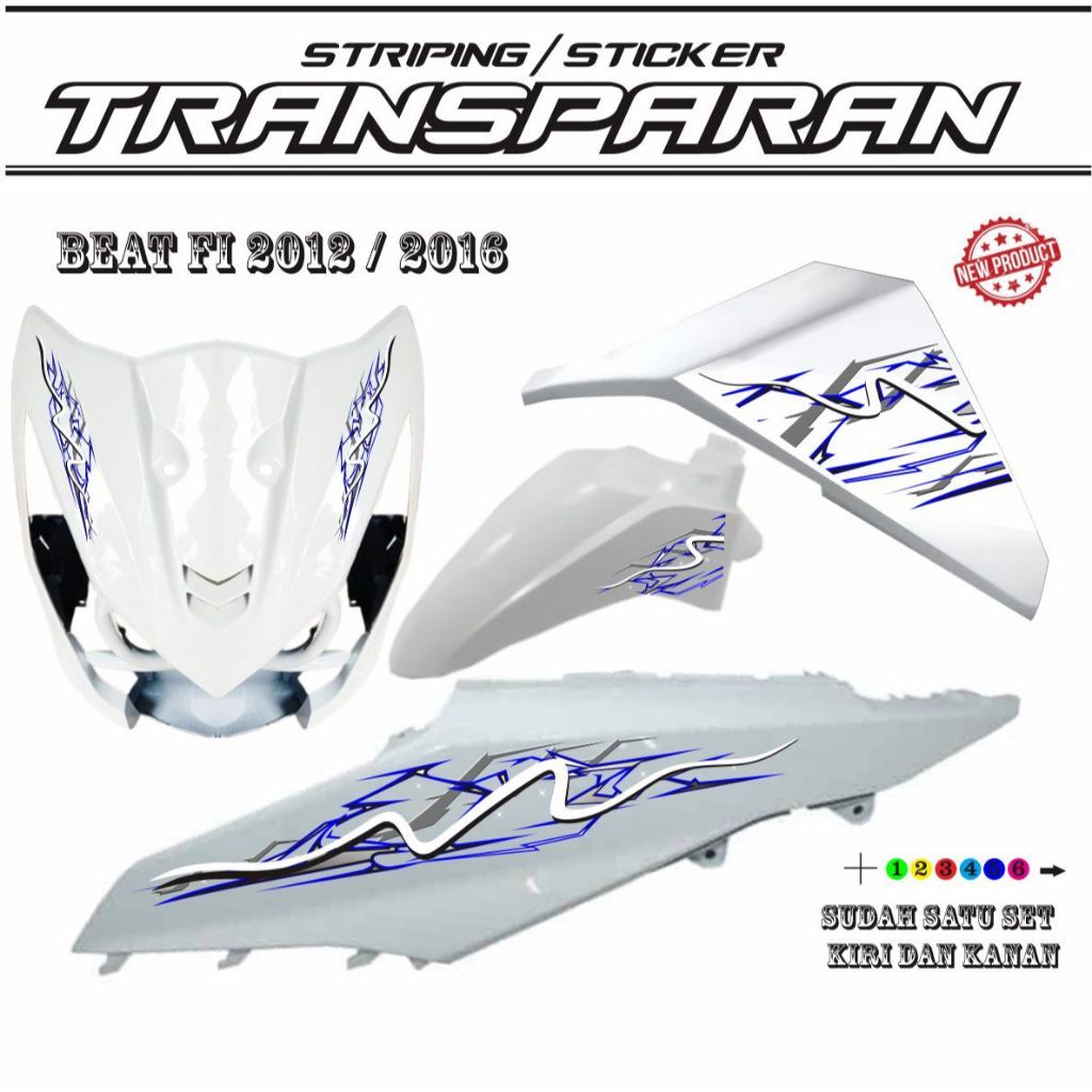 UV TRANSPARENT STRIPING VARIATIONS BEAT FI 2015 2016 | Shopee Singapore