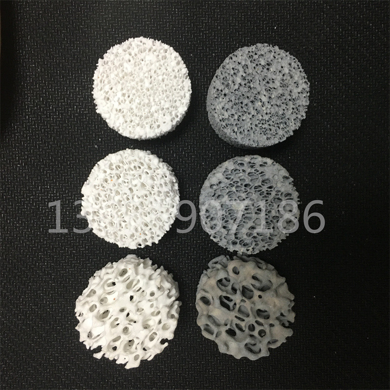 Alumina Foam Ceramic Sheet Catalyst Carrier Exhaust Gas Filter 30㎜Round ...