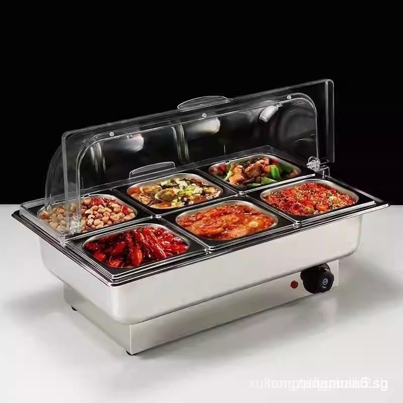 Insulated Display Tray Stainless Steel Material Six-Compartment ...
