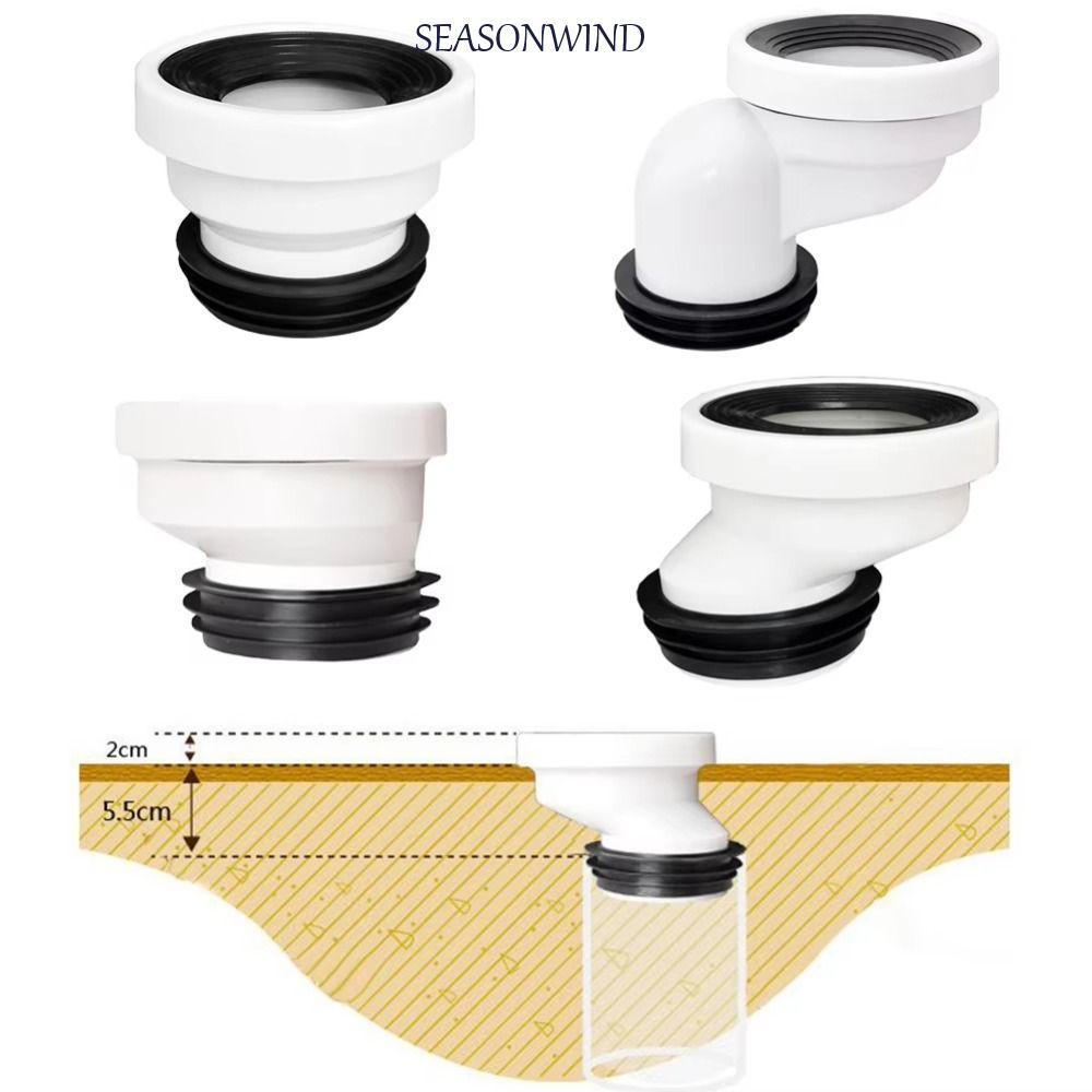 SEASONWIND Toilet Drain Pipe, Smooth Multi-style Toilet Displacement ...