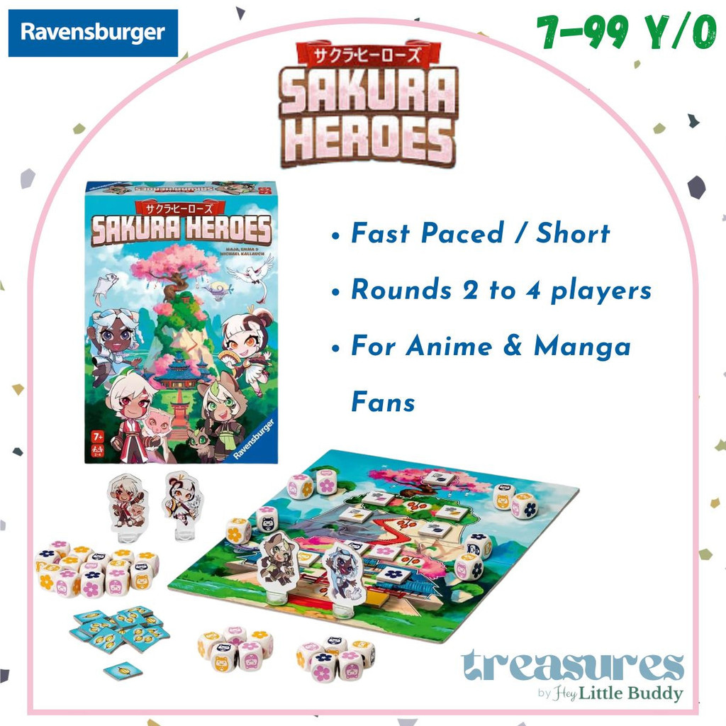 Ravensburger Sakura Heroes Fast Paced Dice Game Anime Fans Ages 7 to ...