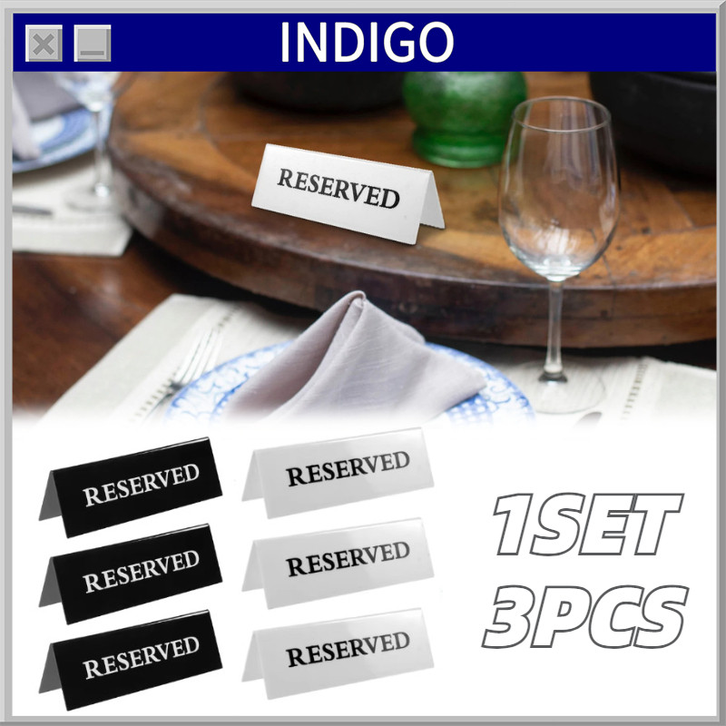 1SET 3PCS Acrylic Restaurant Reserved Table Board Reserved Table Sign ...