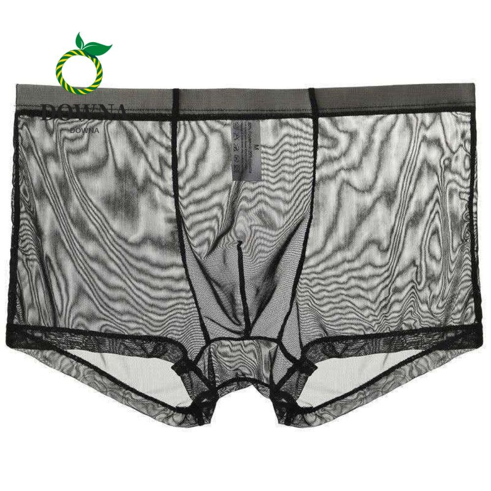 DOWNA Transparent Boxers, Bulge Ice Silk Sexy Briefs Men's Underwear ...