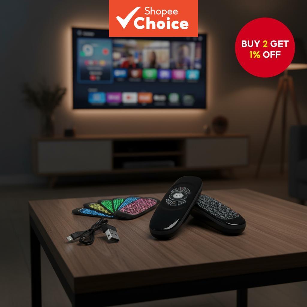 Wireless 2.4GHz Universal Remote Control for Smart TV Air Mouse ...