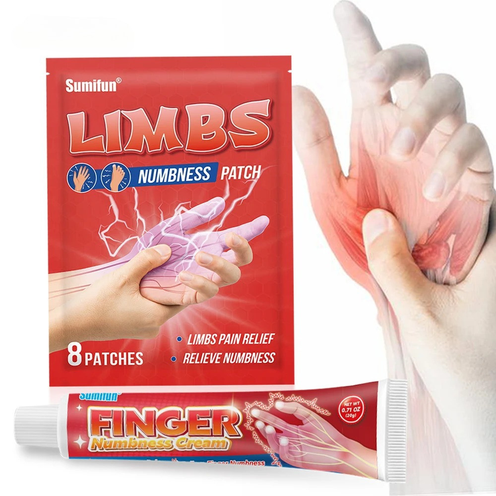 2Types Finger Numbness Cream Hand Numbing Tendon Sheath Patch Joint ...