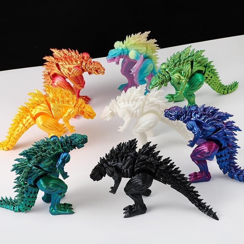 Hot selling 3D printed muscle Godzilla dinosaur joint movable creative ...