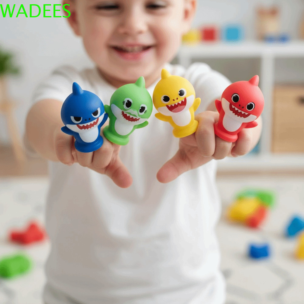 WADEES 5pcs Shark Finger Puppet Toy, Simulation Interactive Mini Shark ...