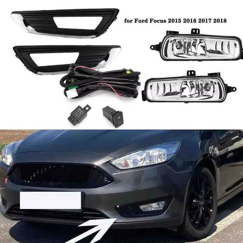halogen LED Fog Lights for Ford Focus 2015 2016 2017 2018 Fog Light for ...