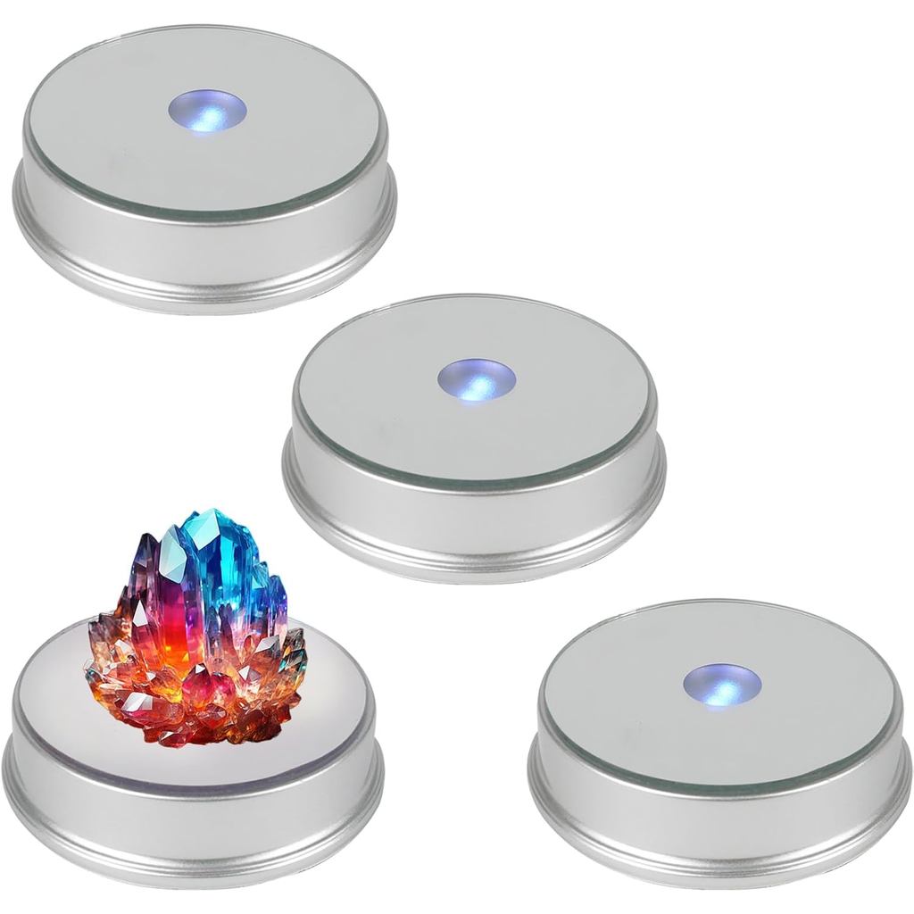 4Pcs LED Colorful Light Base, Color Changing Led Light Base LED Display ...
