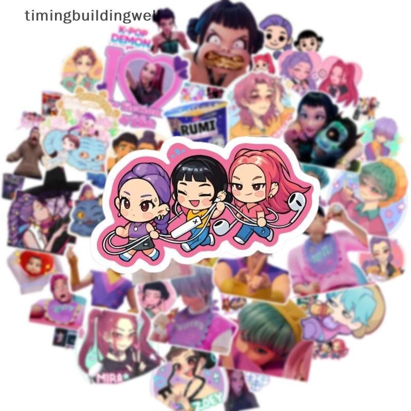 Twsg 50Pcs Kpop Demon Hunters Huntrix Saja Boys Derpy Tiger Stickers ...