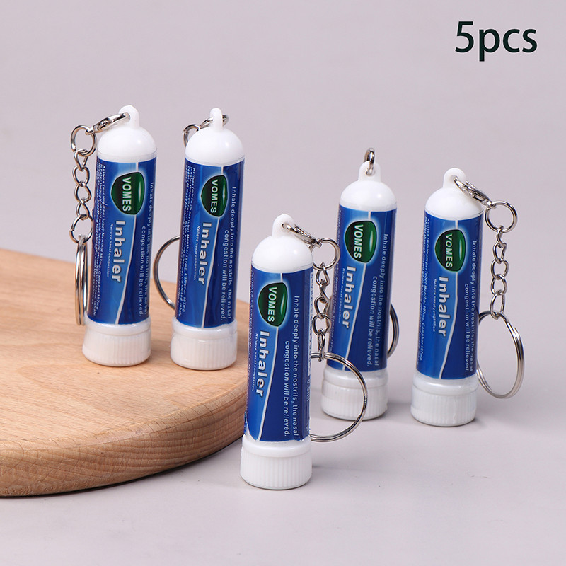 [Mni] 5Pcs Nasal Stick Keychain Boosts Focus Inhaler Tubes Cooling ...