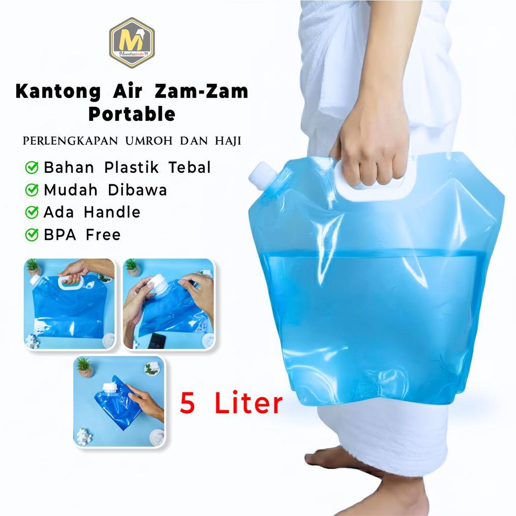 MUMTAZINDO - 5 Liter Portable Folding Jerry Can BPA Free for Hajj and ...
