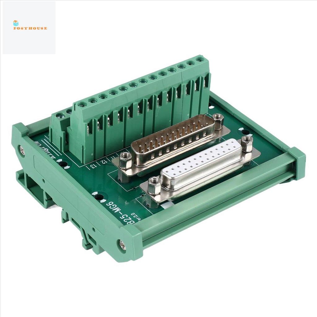 DB25 DIN Rail Mount Interface Module Male/Female Connector Breakout ...