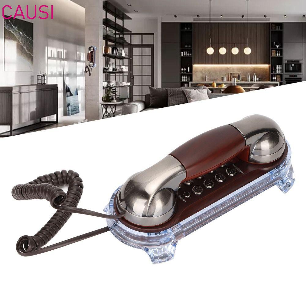 CAUSI Wired Telephone, Landline Wall Mounted Corded Phone, Retro ...