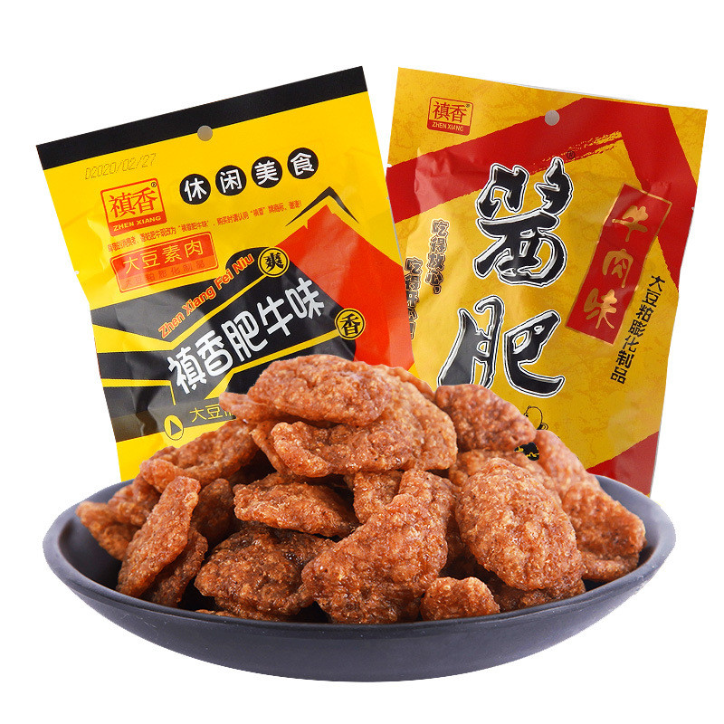Fragrant Mushroom Fat Beef Spicy Strips Soy Protein Vegetarian Meat 80g ...