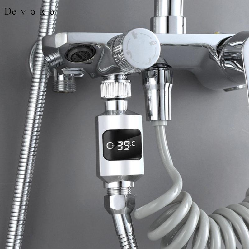 Devoko Shower Thermometer Shower Water Temps Meter Easy Installation ...