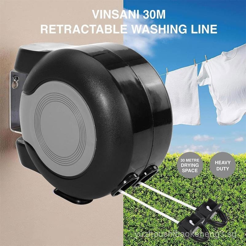 Retractable Clothesline Outdoor| 2x15m Clothes line for Outdoor ...