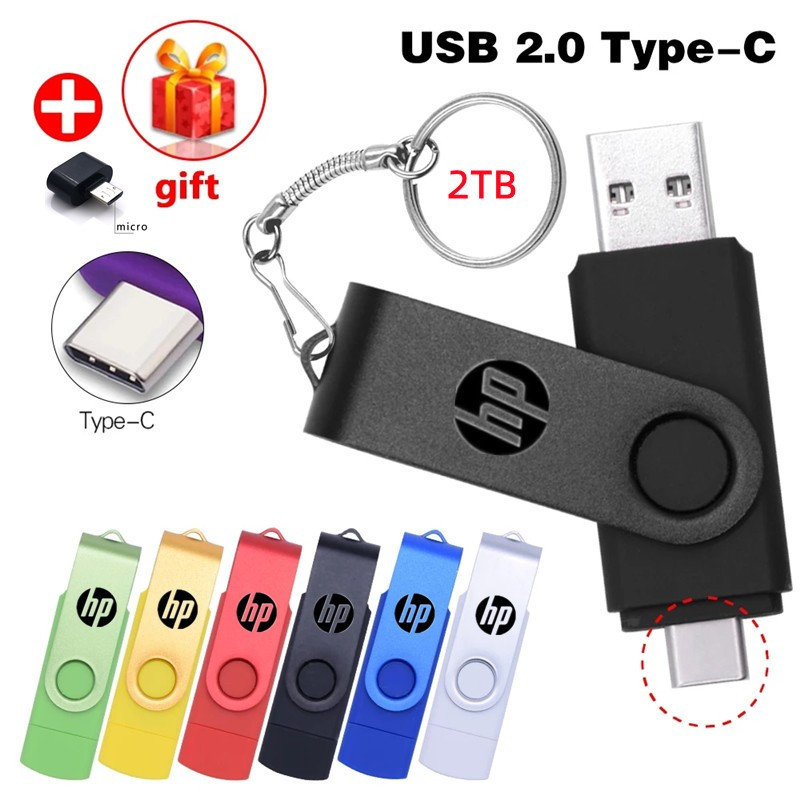 HP 2TB OTG 3-in-1 USB Micro Type-c Flash Drive 1TB 512GB 256GB 128GB ...