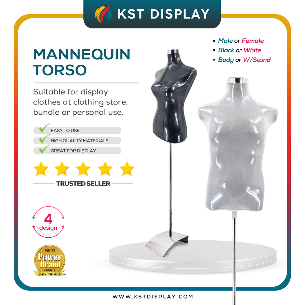Mannequin Male & Female Torso Half Body With Stand/Male & Female Torso ...