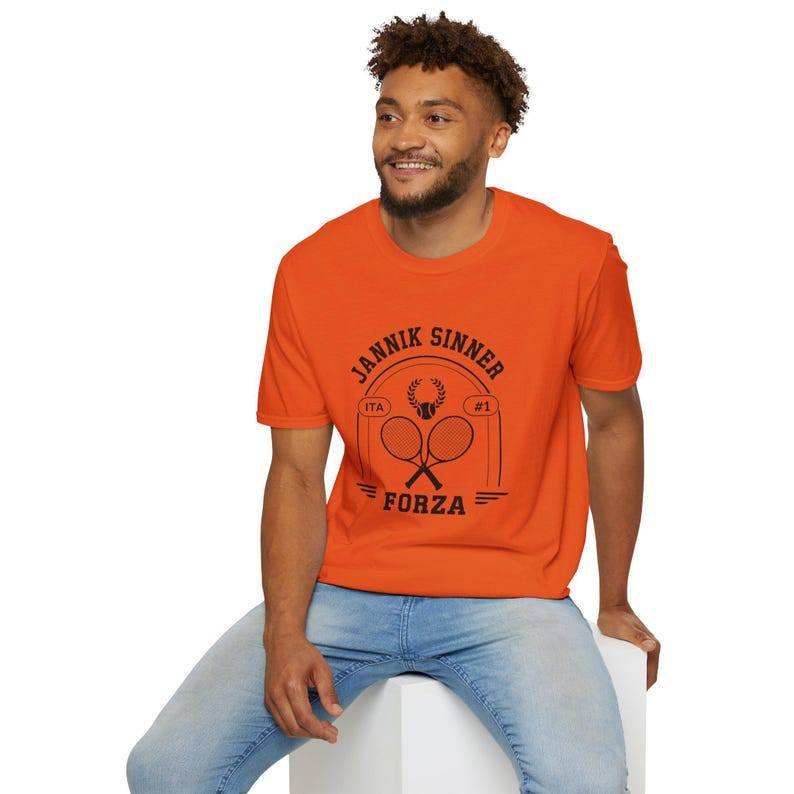 Men'S T-shirt Round Neck T-Shirt Ready Stock Jannik Sinner Tennis Forza ...