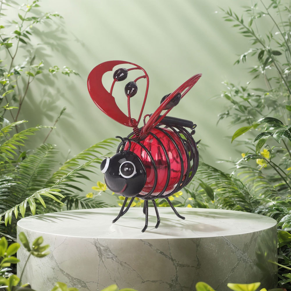 Hanging Bee Solar Garden Lights Decor Outdoor Statues Figurine Lights ...