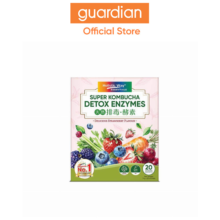 Holistic Way Essentials Super Kombucha Detox Enzymes, 14g x 20 Powder Sachets | Shopee Singapore
