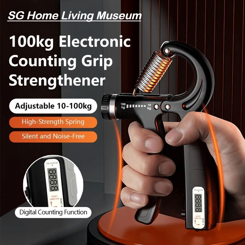 SG 100kg Electronic Counting Grip Strengthener Hand Gripper 握力器 ...