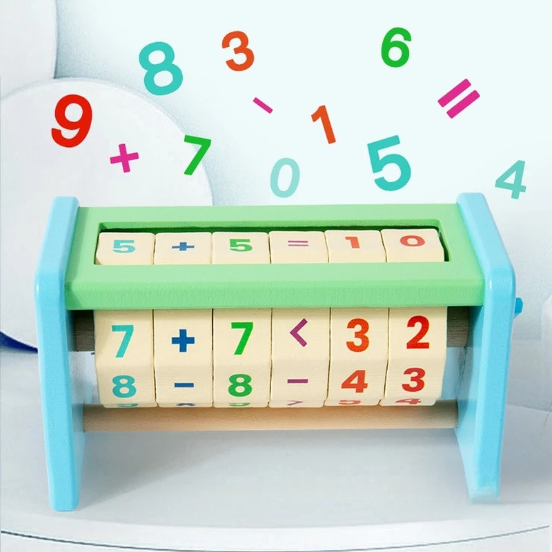 Wooden Montessori Math Toy for Kids, Educational Addition and ...