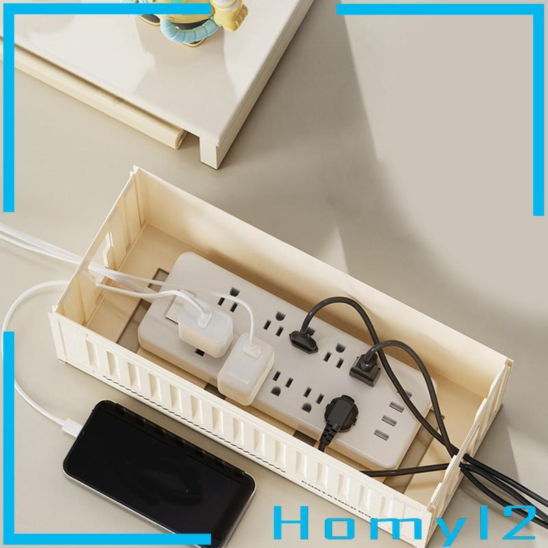 [HOMYL2] Cable Management Box Outlet Hider for Tabletop TV Computer ...
