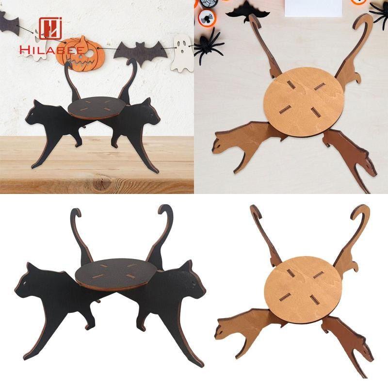 [UsusexaMY] Cat Plant Stand Wooden Flowers Plants Pot Holder Shelf ...