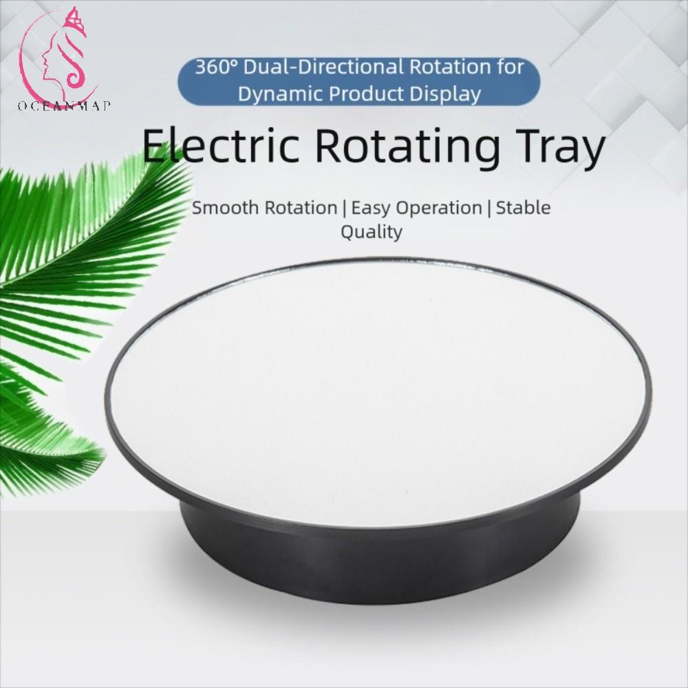 OCEANMAP Rotating Turntable, 2 in 1 360° Rotation Electric Display ...