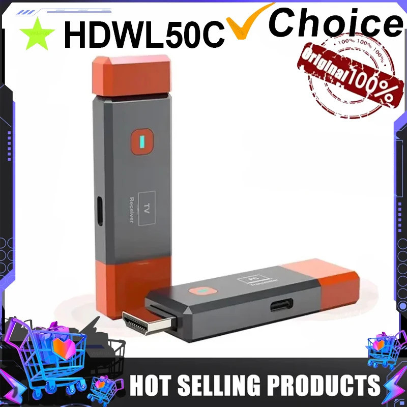 50M Wireless HDMI-Compatible Video Transmitter Receiver Kits Extender ...