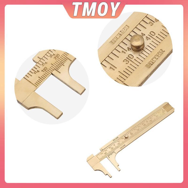 TMOY Mini Brass Scale 80/100mm Sliding Gauge Vernier Caliper Ruler ...