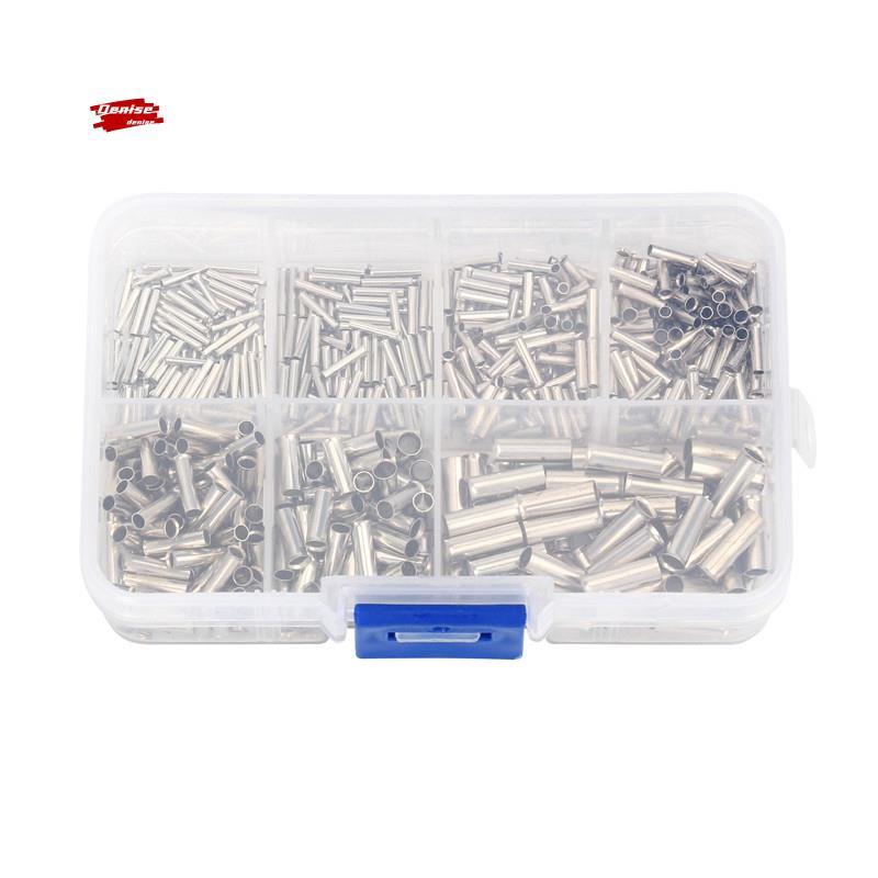 600Pcs 0.5mm2-6mm2 22-10 AWG Non-Insulated Wire Connector Ferrules ...