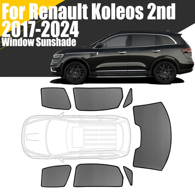 Custom Magnetic Car Window Sunshade For Renault Koleos 2nd 2017 - 2024 ...