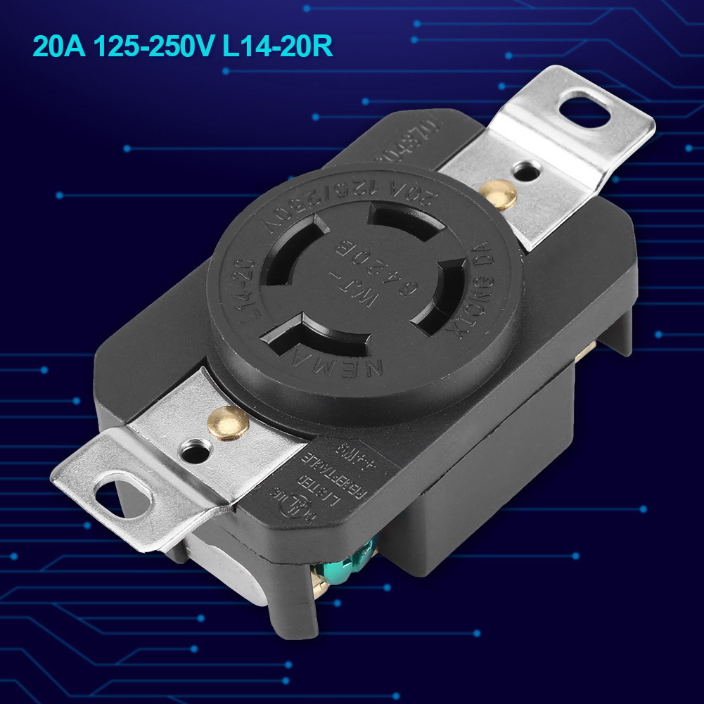 supergoodsales NEMA L14-20P 20 Amp 125/250 Volt Lock Female Wall Outlet ...