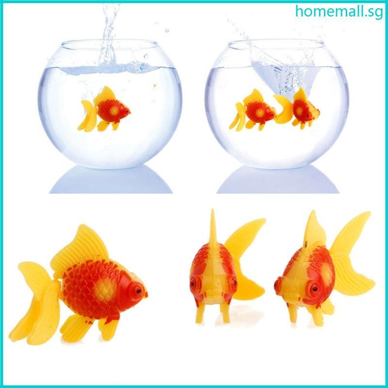 HO 3-Piece Artificial Aquarium Fish Plastic Gold Fish Realistic Moving ...