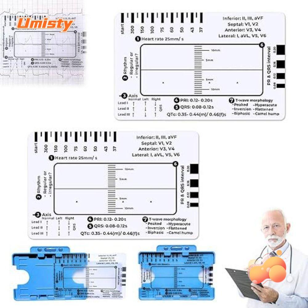 UMISTY EKG Calipers, ECG/EKG Plastic ECG 7 Step Ruler, Portable ...