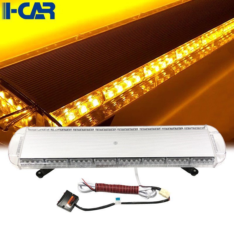 72LED Car Long Row Warning Light37Inch Double-Sided Long Strip Flashing ...