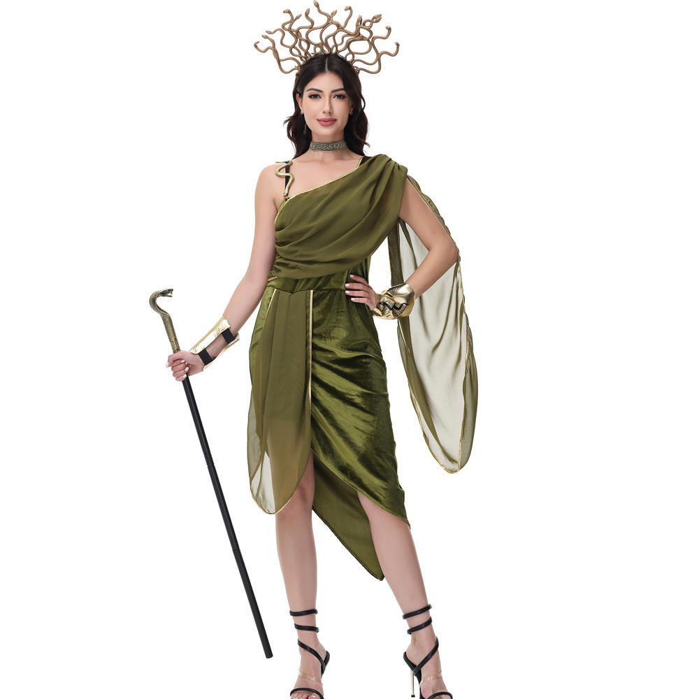 Halloween Adult Medusa Cosplay Costume Performance Costume Greek Myth ...