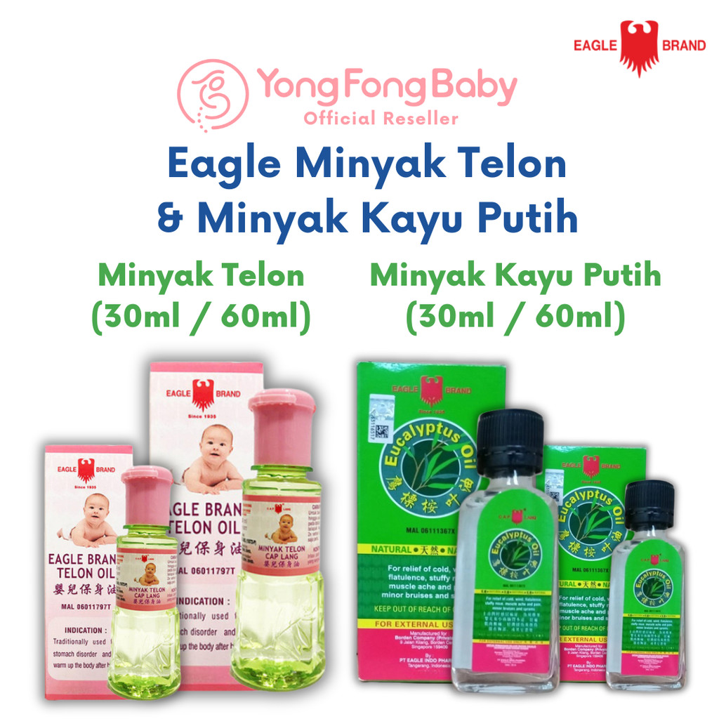 Eagle Telon Oil Minyak Telon & Eucaplyptus Oil Minyak Kayu putih (30ml ...