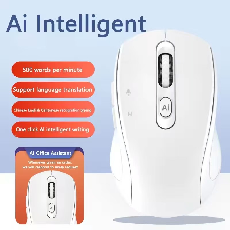 AI Smart Wireless Bluetooth Mouse Dual-Mode Adjustable 2.4g Type C ...