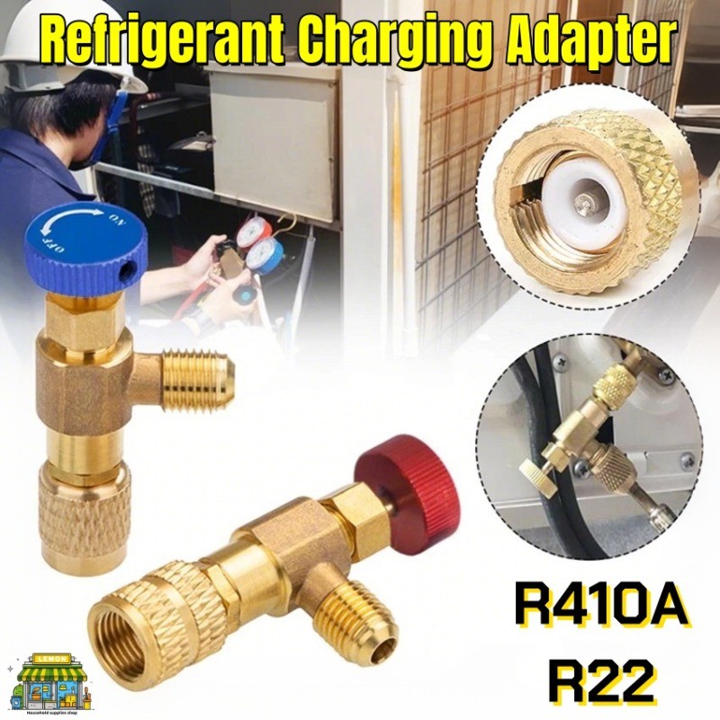 Safety Valve Adapter R410A R22 Refrigerant Charging Retention Control ...